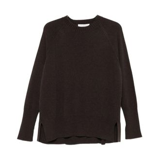 Antonelli Femme, Pulls, Brun, Taille: 36 FR Pull marron avec fentes latérales
