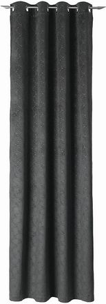 Joop Ösenschal Emboss, Anthrazit, Textil, Uni, 140x250 cm, Wohntextilien, Gardinen & Vorhänge, Fertiggardinen, Ösenschals