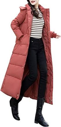 Generic Vestes dhiver 2026 pour femmes 2022 Veste dhiver longue &agrave; capuche rembourr&eacute;e pour femme Manteau dext&eacute;rieur chaud Manteau dhiver pour femme, rouge past
