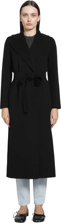 Max Mara Wool Broadcloth Wrap Coat