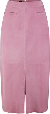 Riani Midi- Rock aus Veloursleder