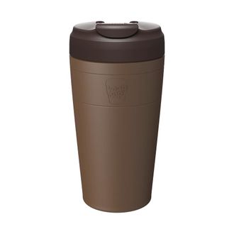 KeepCup Reisebecher f&uuml;r Pendler, isolierter Edelstahl, wiederverwendbar, mit auslaufsicherem Klappdeckel, 454 ml, Schokoladenbraun