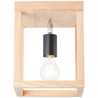 Brilliant Lampe, Nerea Deckenleuchte 1flg eiche ge&ouml;lt, Holz/Metall, 1x A60, E27, 15W,Normallampen (nicht enthalten)