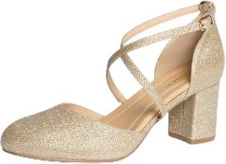 Dream Pairs Escarpins Femme Petit Talon, Chaussures &Eacute;l&eacute;gantes et Confortables, Womens Pumps pour Travail, Mariage et Soir&eacute;e,Size 41.5,Or,SDPU26002W