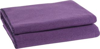 Zoeppritz Soft-Fleece-Decke - Polarfleece-Decke mit Häkelstich - flauschige Kuscheldecke - 160x200 cm - 490 aubergine - von zoeppritz since 1828, 103291-490-160