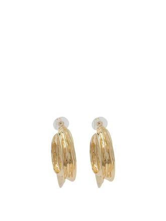 Self Portrait Ohrringe - Sculptural Gold-Finish Hoop Earrings With Hammered - Gr. unisize - in Mehrfarbig - f&uuml;r Damen