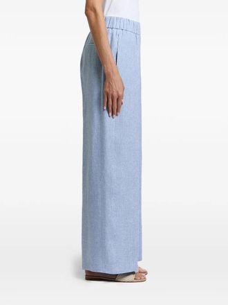 PESERICO Womens Elasticated-Waistband Wide-Leg Trousers Ss26 W