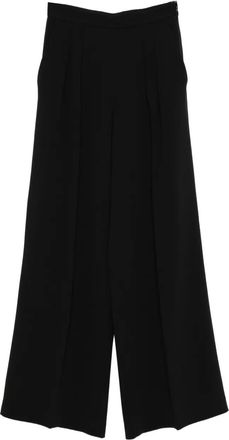 Twin-Set Wide-Leg-Hose mit Bundfalten - Schwarz