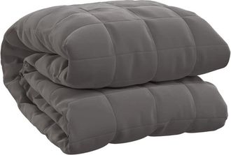 vidaXL Gewichtsdecke Grau 220x260 cm 11 kg Stoff - Vidaxl