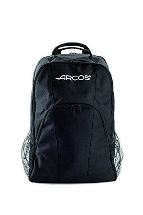 Arcos Messer Roll Bag - Messer Rucksack 9 St&uuml;ck - Polyester 600D Abdecken mit PVC 330 x 480 x 185 mm - Farbe Schwarz (Messer Nicht ENTHALTEN)