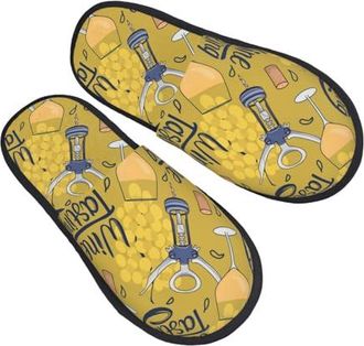 Generic Vin Blanc Sans Couture Unisexe Pantoufles Chaud Chaussures De Maison Peluche Slippers Pour Ext&eacute;rieur Maison Automne M