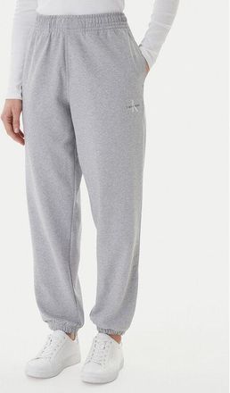 Calvin Klein Jeans Jogginghose Foil Monologo LV047E826G Grau Regular Fit