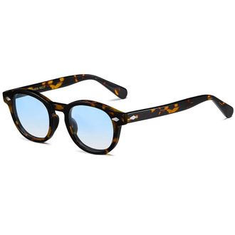 SHEEN KELLY Acetat Retro Sonnenbrille mit Runden f&uuml;r m&auml;nner frauen Vintage Oval Blau Gradient Objektiv