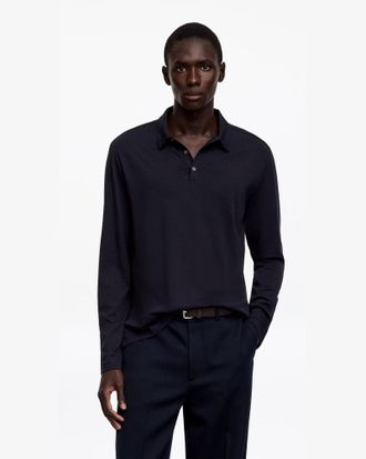 Arket Leichtes Poloshirt -Blau
