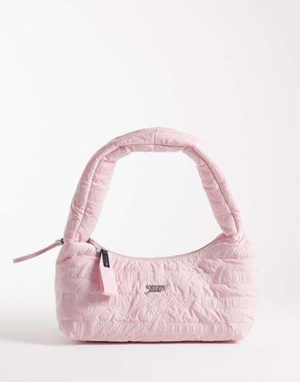 Tommy Jeans Sac port&eacute; &eacute;paule rembourr&eacute; &agrave; logo - Rose