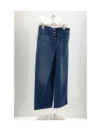 Dior Mens Trousers Velvet Blue Cotton
