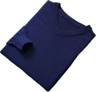 Generic Pull en cachemire doux &agrave; manches longues pour homme - Pull d&eacute;contract&eacute; uni col en V polyvalent, 172, L
