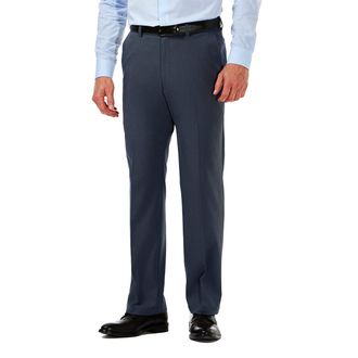 Haggar Herren Cool 18 Pro, Klassische Passform, Flache Vorderseite, Leger, Stretch, Performance-Golfhose Freizeithosen, Marineblau (Heather Navy), 34W / 29L