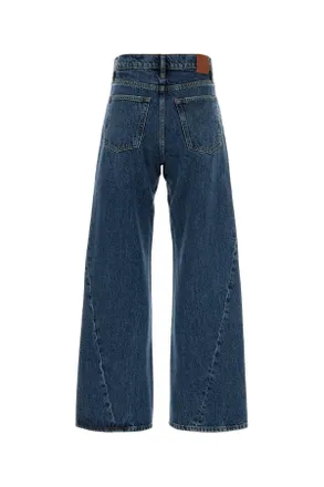 Anine Bing Womens Denim Brie Jeans Cabanablue Exterior: Cotton