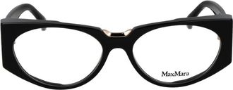 Max Mara MA-1066357 Oval Full-Rim Eyeglasses - Black