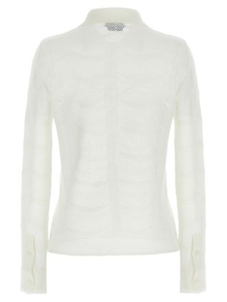 Tom Ford Openwork Crochet Cardigan - Cream