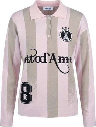 ottod'Ame Femme, Tops, Multicolore, Taille: 42 FR Pull Polo avec Broderie