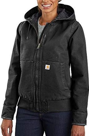 Carhartt Work in Progress Damen Loose Fit, isolierte Duck Active jacke, Schwarz, S