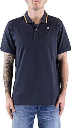 K-Way Polo Jud pour homme &agrave; manches courtes, coupe fine, couleur bleu fonc&eacute;, mod&egrave;le K7121JW K89, Blue Depht., XL