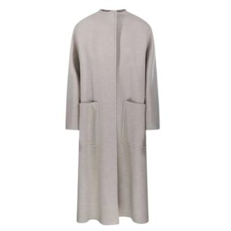 Max Mara Femme, Manteaux, Beige, Taille: 36 FR Élégant Manteau en Cachemire avec Silhouette Stylish