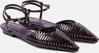 Ulla Johnson Ballerines Violette en cuir verni