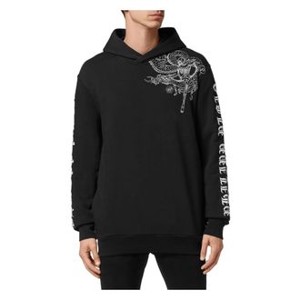 Philipp Plein Hoodie Sweatshirt Embroidery Gothic Plein - - Sweatshirts & Hoodies - Herren - Schwarzk - L
