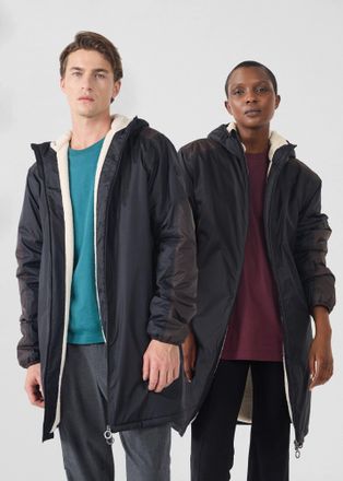 Jott Imperm&eacute;able sherpa long Noir Hallin sherpa - Taille XS