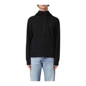 HUGO BOSS Homme, Sweatshirts et sweats &agrave; capuche, Noir, Taille: S Sweat &agrave; capuche ZipUp Boss noir