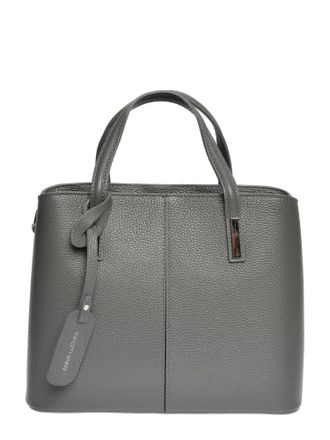 Anna Luchini Grau Rindsledertasche