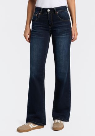 Herrlicher 5-Pocket-Jeans HERRLICHER Edna Denim Light, Damen, Gr. 26, L&auml;nge 30, schwarz sea, Denim/Jeans, Obermaterial: 98% Baumwolle, 2% Elasthan, bootcut fit n