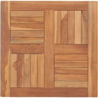 vidaXL Dessus de table Bois de teck solide 60x60x2,5 cm