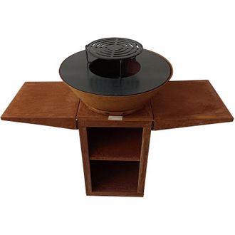 Purline Purline - Barbecue avec plaque ronde, grill et support