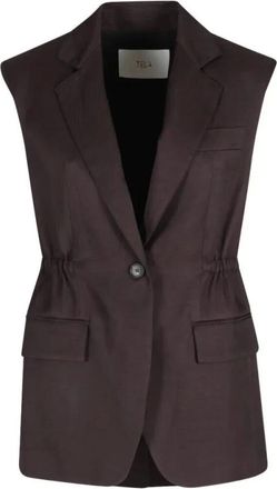 Tela Femme, Vestes, Brun, Taille: 40 FR Felce Vest