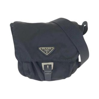 Prada Pre-owned Tessuto Nylon Leather Shoulder Bag - - Pre-owned - Damen - Schwarzk - ONE SIZE