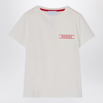 Gucci White cotton T-shirt with logo