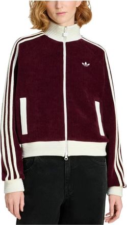 adidas Femme, Sport, Rouge, Taille: 42 FR Velour Knit Track Top