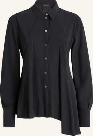 High High Debonhair - Schwarze Bluse Aus Sensitive Mit Sichtbrennen schwarz
