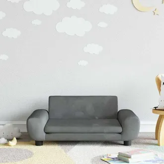 vidaXL Kindersofa Dunkelgrau 70x45x33 cm Samt Vidaxl