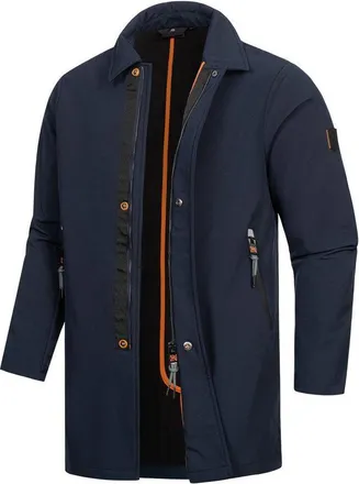 Indicode Trenchcoat Herren INRoute Softshell Mantel Herrenmantel