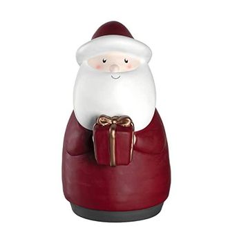 Leonardo Natale Weihnachtsmann 1 Stück, Weihnachts-Figur mit Geschenk Xmas, festliches Geschenk, Weihnachtsdekoration, rot gold weiß, 27 cm, 034861