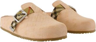 Burberry Womens Urchin Sandals - Burberry Leather Pink Calfskin Shoes Mules