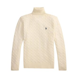 Polo Ralph Lauren Pullover mit Zopfmuster und Rollkragen - - Knitwear - Herren - Beige - L