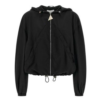 The Attico Overdyed Nylon Hooded Bomber Jacket - - Jackets - Damen - Schwarzk - S