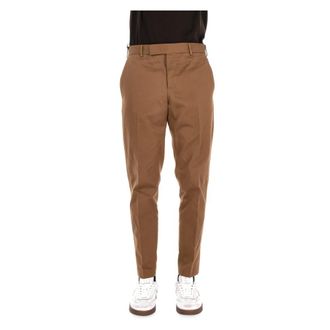 Pantaloni Torino Beige Baumwoll-Gabardine Rebel Fit Hose - - Trousers - Herren - Braun - S