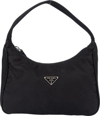 Prada Crossbody Bags - Prada Black Nylon Triangle Vintage Re-Edition Hand - Gr. unisize - in Schwarz - für Damen